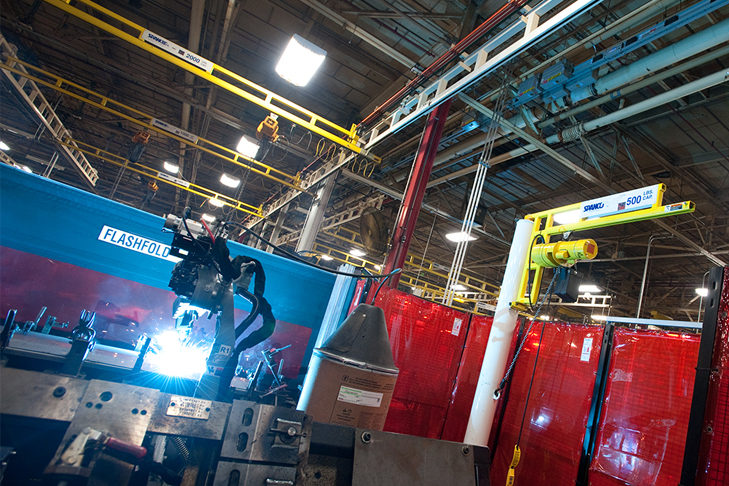 Freestanding Workstation Jib Cranes | USA Made