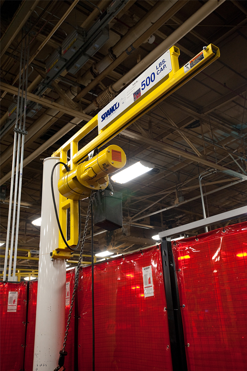 Freestanding Workstation Jib Cranes | USA Made